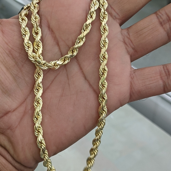 Unbrand | Accessories | Kt Real Gold Rope Chain 6mm 22 Inches | Poshmark